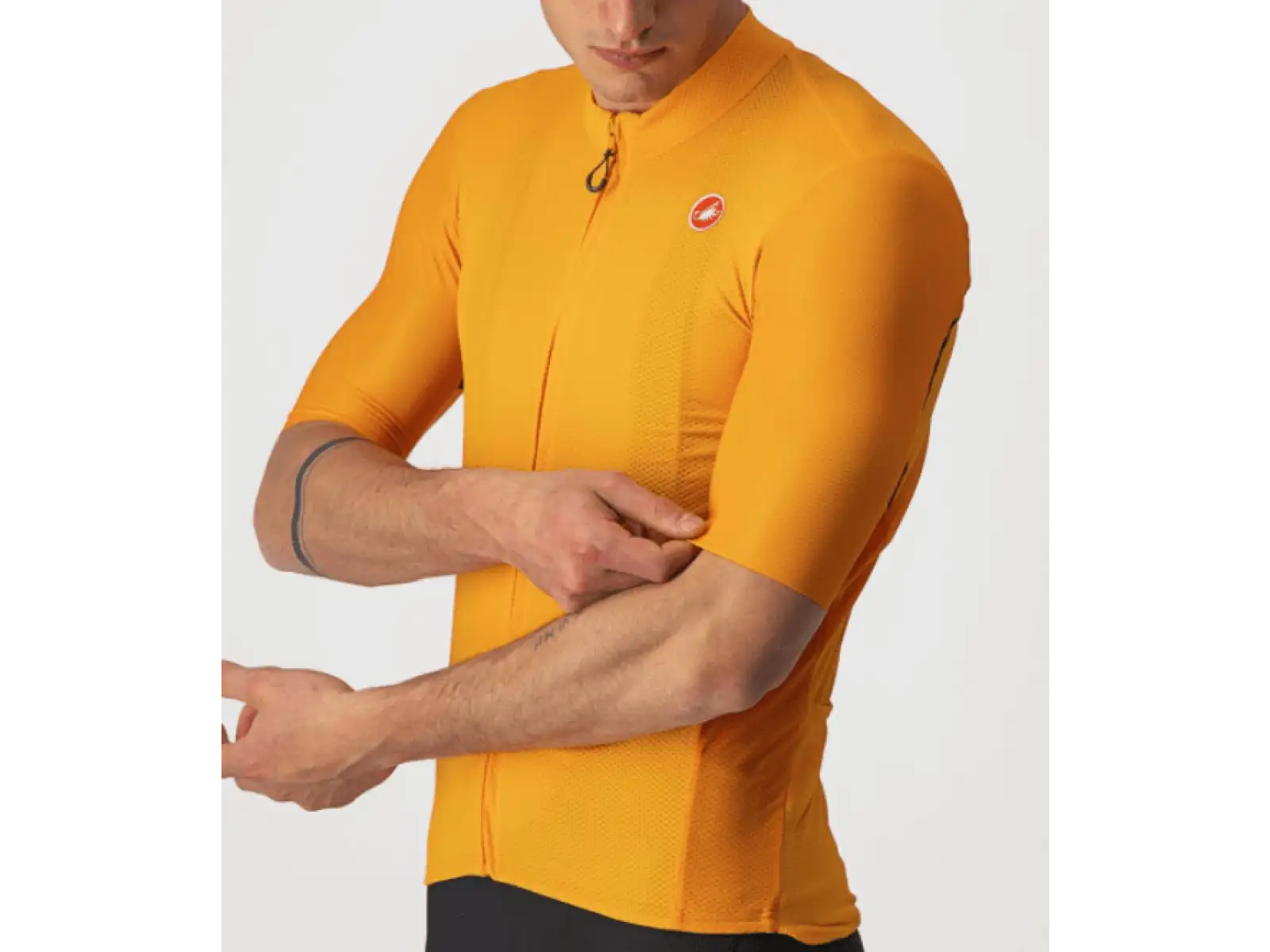 Castelli Endurance Elite pánský dres krátký rukáv Pop orange | Koloshop.cz