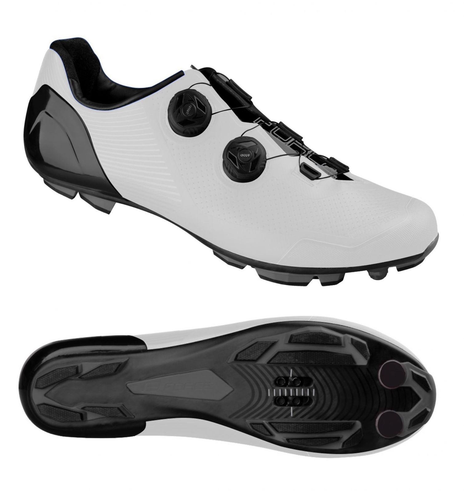 Force MTB Warrior Carbon pánské tretry bílá | Koloshop.cz