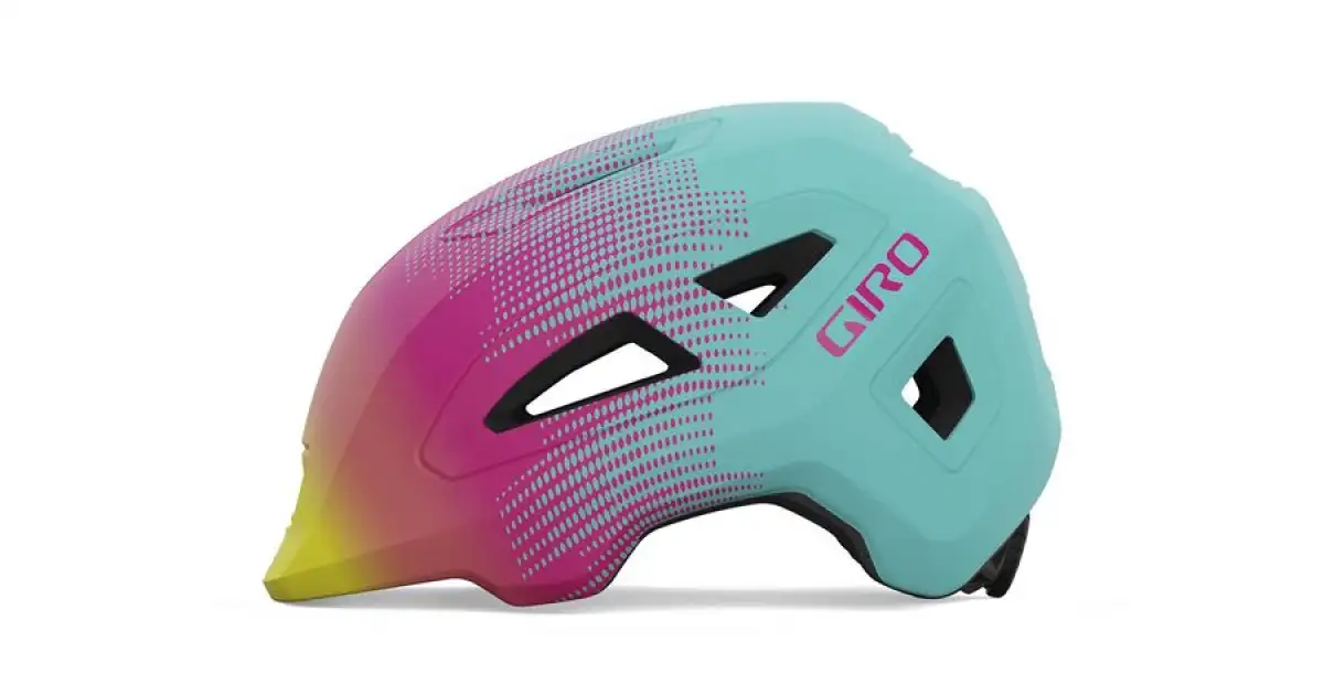 Giro Scamp II dětská přilba Mat Teal/Pink Towers | Koloshop.cz